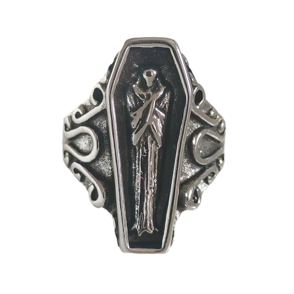 INS Gothic Vampire Coffin Resin Ring – Retro Punk Style Jewelry – wntutx